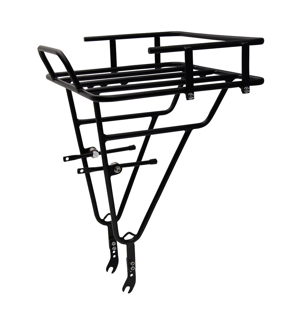 Rack Porteur Deluxe Front Black CrMo – Everyday Cycle Supply co